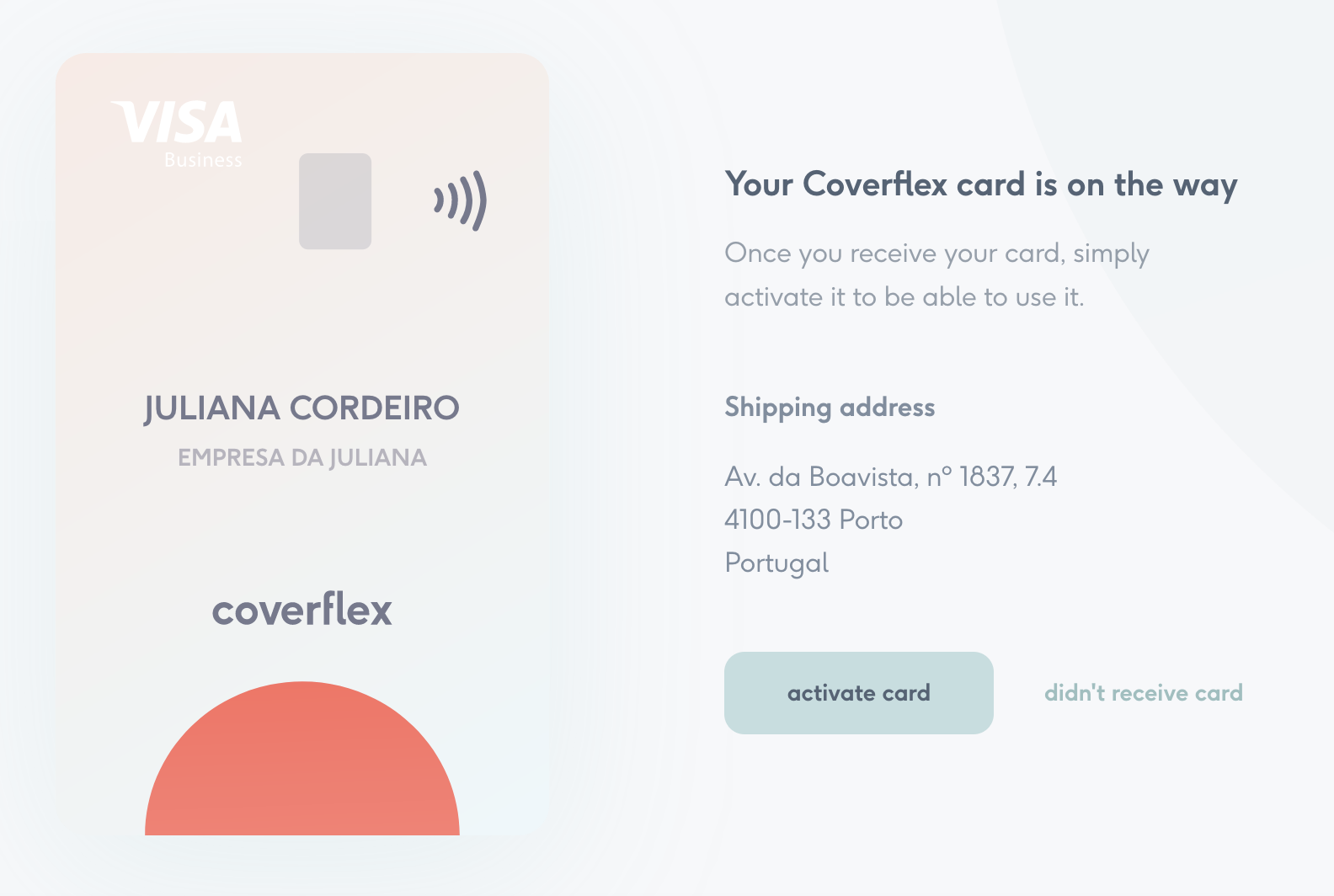 Coverflex card's shipping – Coverflex