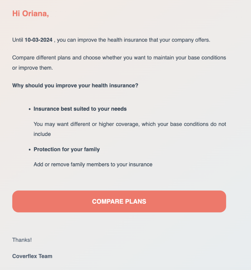 Insurance upgrade: what you need to know – Coverflex